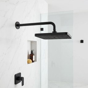 Rea Rea, obdélníková dešťová sprcha 380x210 mm, JS-032, černá matná, REA-P0393