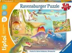 RAVENSBURGER Puzzle Tiptoi: Dinosauři / pro malé průzkumníky / 2x12 dí