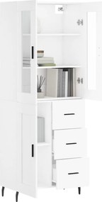 Skříň highboard bílá 69,5 x 34 x 180 cm kompozitní dřevo 3198673