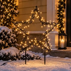 Kovová LED hvězda 150 LED 60 cm
