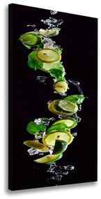 Wallmuralia Vertikální Foto obraz na plátně Limetky a citrony 50x100