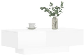Konferenční stolek lesklý bílý 100x49,5x31 cm kompozitní dřevo - Default Title