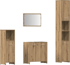 4dílná koupelnová sestava dub artisan kompozitní dřevo 3328554