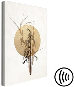 Obraz Polní květiny ve stylu boho (1 díl) - Rostlinný motiv na pozadí kola