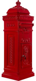 Poštovní schránka starožitná antik - červená