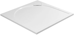 Gelco, LARCA sprchová vanička z litého mramoru, čtverec 100x100x3cm, PL001