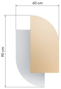Dekorativní nástěnné zrcadlo Mauro 60x90 cm dvoubarevné