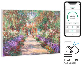 Klarstein Wonderwall Air Art Smart, infračervený ohřívač, 80 x 60 cm, 500 W, zahradní cesta