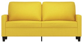 2místná pohovka světle žlutá 140 cm textil - Default Title