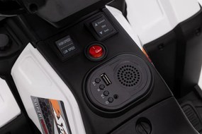 LEAN CARS Čtyřkolka na akumulátor JC915, bílá