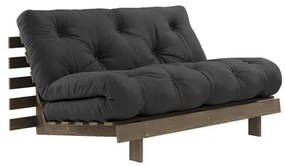 sofa ROOT by Karup - 140*200 cm carob (hnědá) + futon dark grey 734