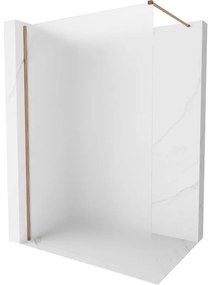 Mexen, Mexen Kioto-X sprchová stěna 100 x 200 cm, matná 10 mm, růžové zlato - 800-100-101-60-30-X