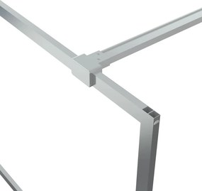 Sprchová zástěna walk-in stříbrná 140 x 195 cm čiré ESG sklo 152139