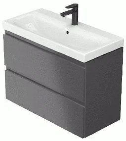 Cersanit Moduo Slim, závěsná umyvadlová skříňka 80x38x57 cm, antracitová matná, S590-089