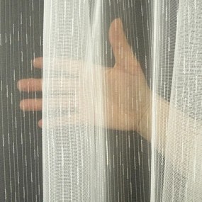 Voálová﻿ hotová záclona s krajkou smetanová 162 různé velikosti