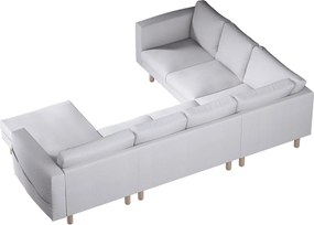 Potah na pohovku IKEA Norsborg rohová, 5-místná se šezlongem barva šedá látka pletený vzor