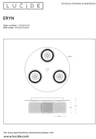 Lucide 70184/03/11 - Stropní svítidlo ERYN 3xG9/42W/230V