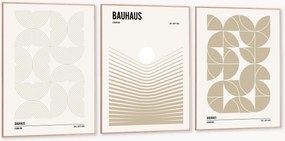 Sada zarámovaných digitálních tisků Bauhaus, 3 díly