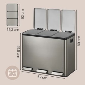 Odpadkový koš na tříděný odpad LTB145EZ01