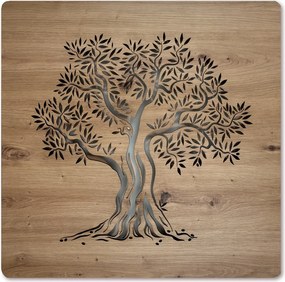 Li-Go "Olivovník" světelný obraz 230V 62x62 cm provedení povrchu: ořech