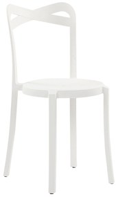 Sada 4 jídelních židlí plastových bílých CAMOGLI Beliani