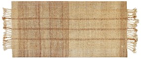 Jutový koberec 80 x 150 cm béžový KARKIN Beliani