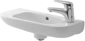 Duravit D-Code - Umývátko 500x220 mm, s přepadem, s otvorem pro baterii vpravo, bílá 07065000082