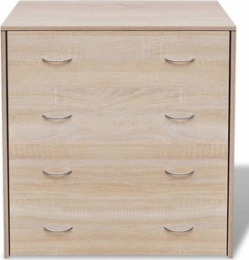 Příborník se 4 zásuvkami 60 x 30,5 x 71 cm barva dub 242544