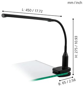 Eglo 96437 - LED Stmívatelná lampa s klipem LAROA LED/4,5W/230V