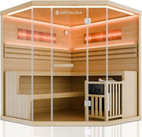 Artsauna Finská sauna Vantaa, přírodní Velikost: 180 cm, Počet osob: 4