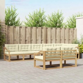Venkovní pohovková souprava 6 ks Bílá a krémová Polyester 3386634