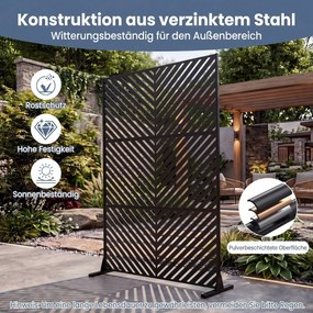 Costway Zástěna na ochranu soukromí Kovová venkovní zástěna
