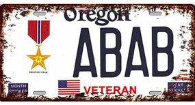 Cedule značka Oregon Abab Veteran
