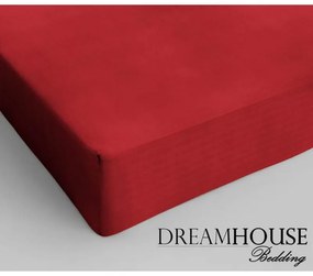 Prostěradlo Dreamhouse Bedding Cotton Fitted Sheet Červená
