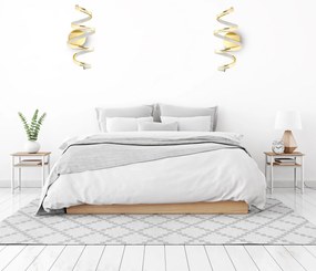 Toolight Toolight, LED nástěnné svítidlo, 4000K, 18W, APP827-W, zlatá lesklá, OSW-09179