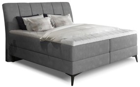 Kontinentální postel 140 cm Alberto (šedá) (s matracemi). 1027348