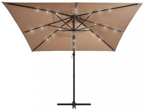 Konzolový slunečník s LED světly 250x250 cm Dekorhome