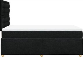 Box spring postel s matrací černá 120x190 cm textil 3293535