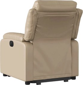 Zvedací polohovací křeslo cappuccino umělá kůže 3205048