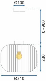 Toolight, stropní svítidlo ze skla 1xE27, bílá, OSW-04412