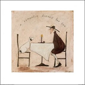 Umělecký tisk Sam Toft - A Romantic Dinner For Two, Sam Toft, (40 x 40 cm)