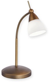 Klasická LED stolní lampa Pino, mosaz starobylá