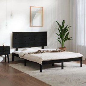 Rám postele černý masivní borovice 120 x 200 cm,  3104802