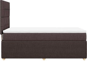 Box spring postel s matrací tmavě hnědá 90x200 cm textil 3294242