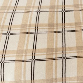 Prostěradlo mikroplyš PLAID 200x200 cm krémové