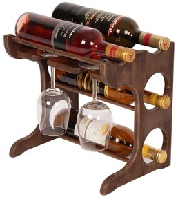 Domácí vinotéka 658 - Malá vinotéka na 4 lahve a 2 skleničky