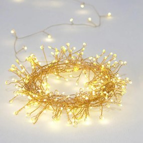 ACA DECOR Zlatý LED nano řetěz - ježek 2,5m WW 3xAA