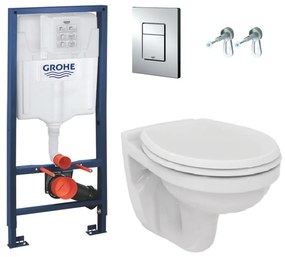 Grohe G + V 1 - set 5v1- Rapid SL pro WC + tlačítko + úchyty + závěsné WC Vima + WC sedátko