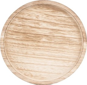 Dřevěný podnos se skleněným krytem - Ø 18*28 cm