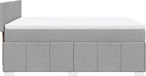 Box spring postel s matrací světle šedá 160 x 200 cm textil 3287112
